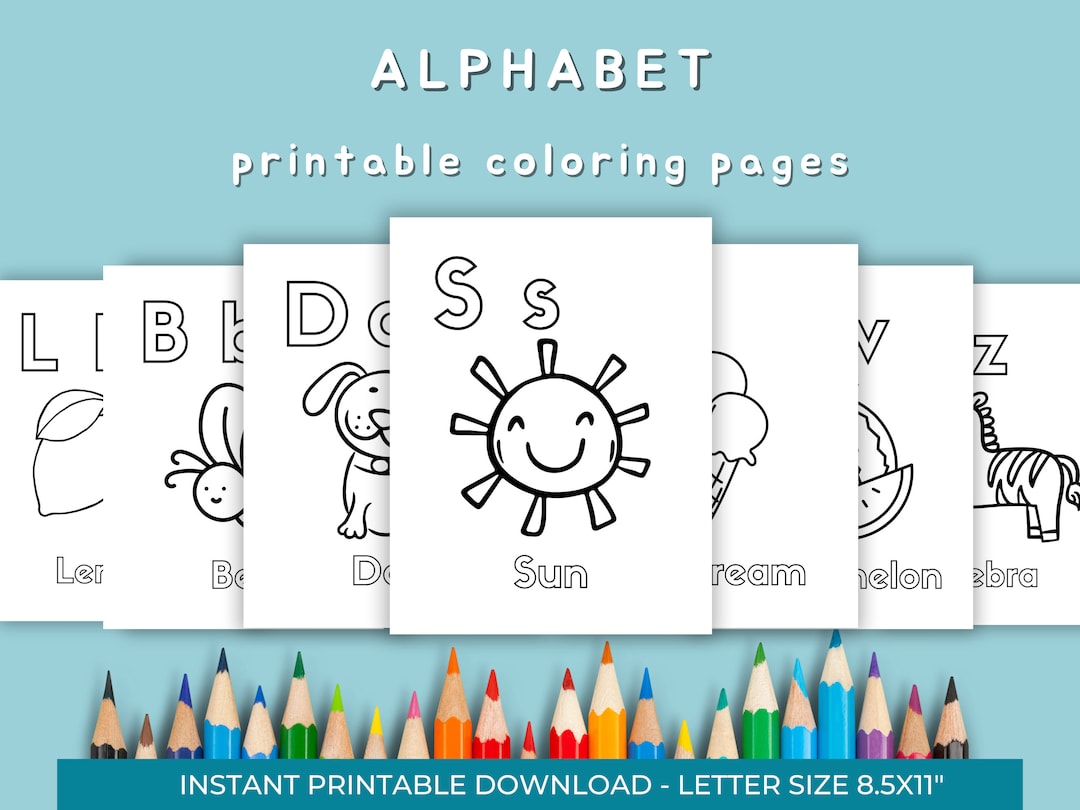 ABC Coloring Pages, Alphabet Learning Activity Sheets, Preschool ...