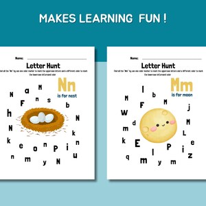 Letter Hunt Worksheet,find Alphabet ABC Printable, A-Z Preschool ...