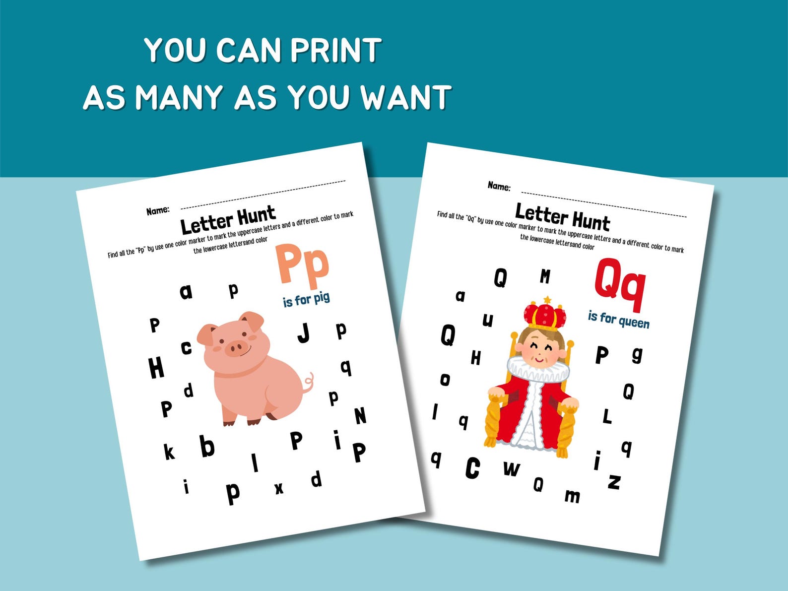 Letter Hunt Worksheet,find Alphabet ABC Printable, A-Z Preschool ...