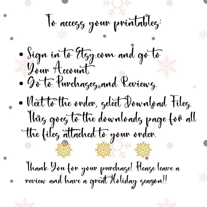 Elegant Gold Snowflake Secretsanta Questionnaire Printable Holiday Gift ...