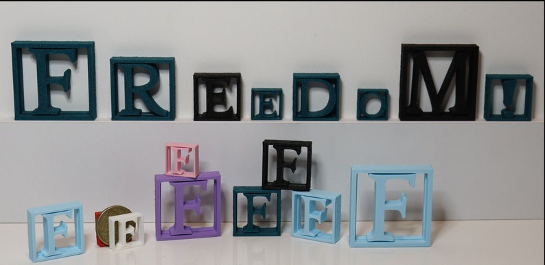 Letter F Freestanding Letter, Alphabet, Word Decor. Customise Your Own ...