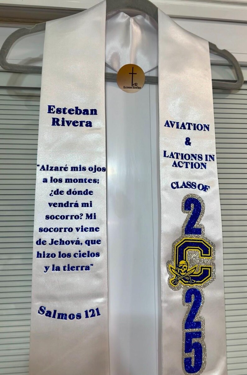 Custom Scripture Graduation Stole Custom Sash Christian Gifts Birthday ...