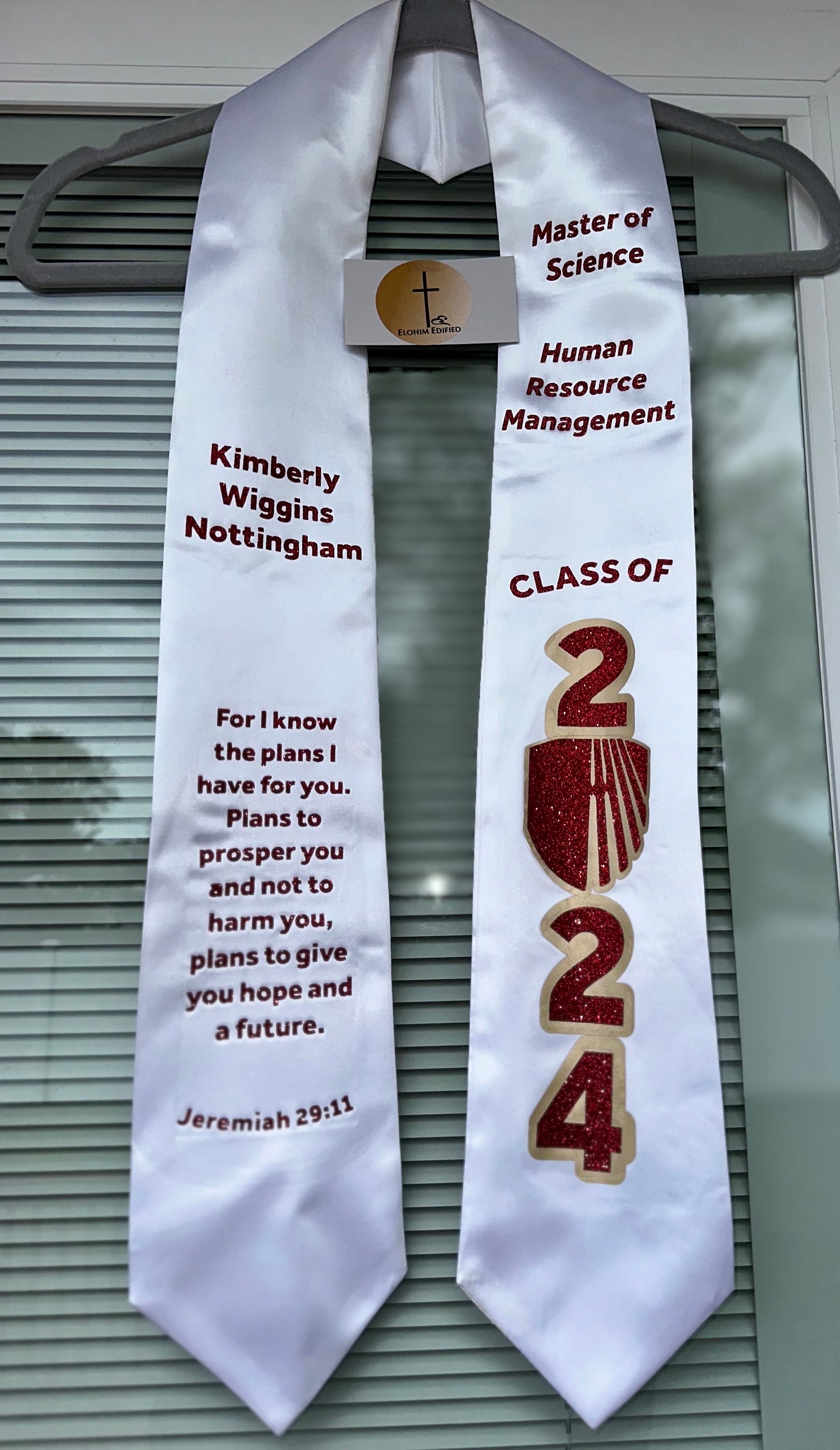 Custom Scripture Graduation Stole Custom Sash Christian Gifts Birthday ...