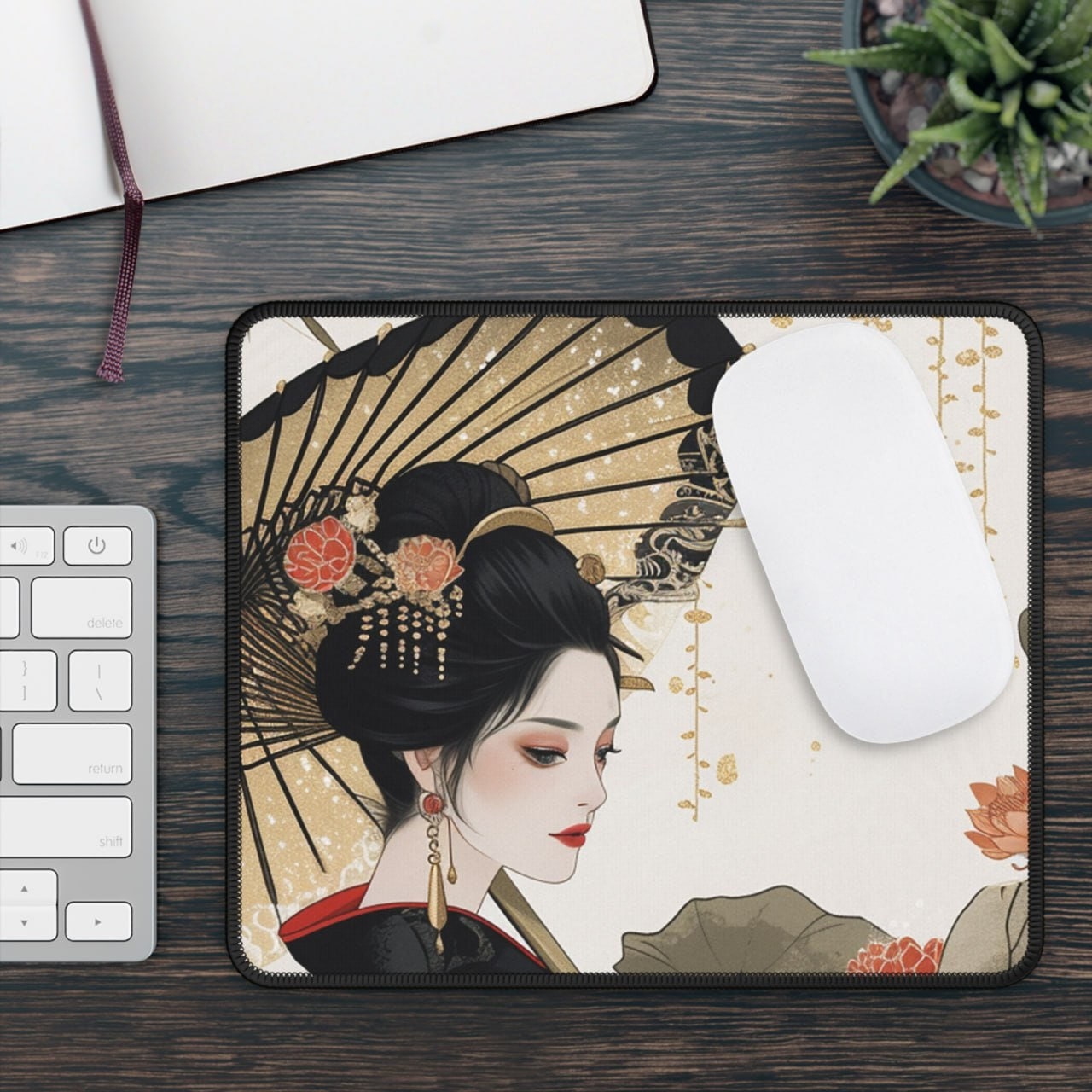Japanese Girl Desk Mat Japanese Office Decor Japan Desk Decor Japan ...
