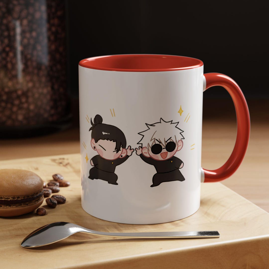 Gojo and Geto Coffee Mug Cute Anime Character Duo Jujutsu Kaisen Tea ...