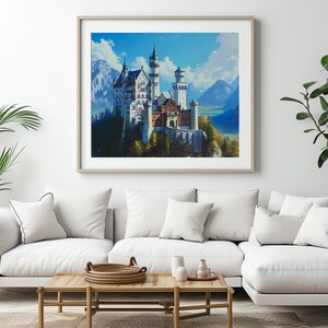 Printable Neuschwanstein Castle Wall Art, Germany Castle, Bavaria ...