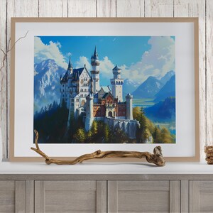 Printable Neuschwanstein Castle Wall Art, Germany Castle, Bavaria ...