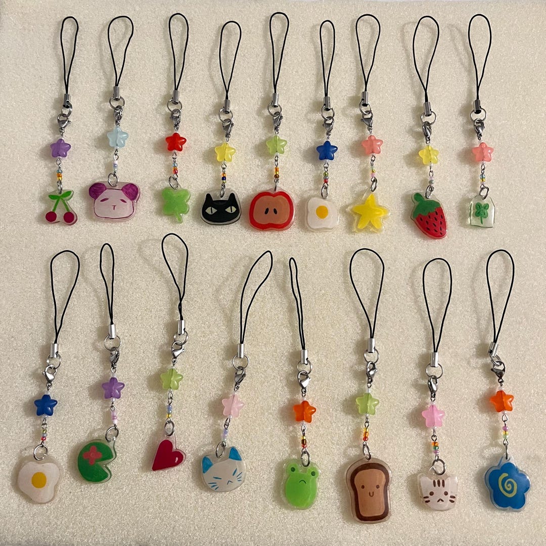 Quirky Handmade Phone Charms - Etsy