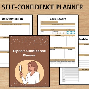Self Confidence Daily Planner, Mental Health and Self Love Journal ...