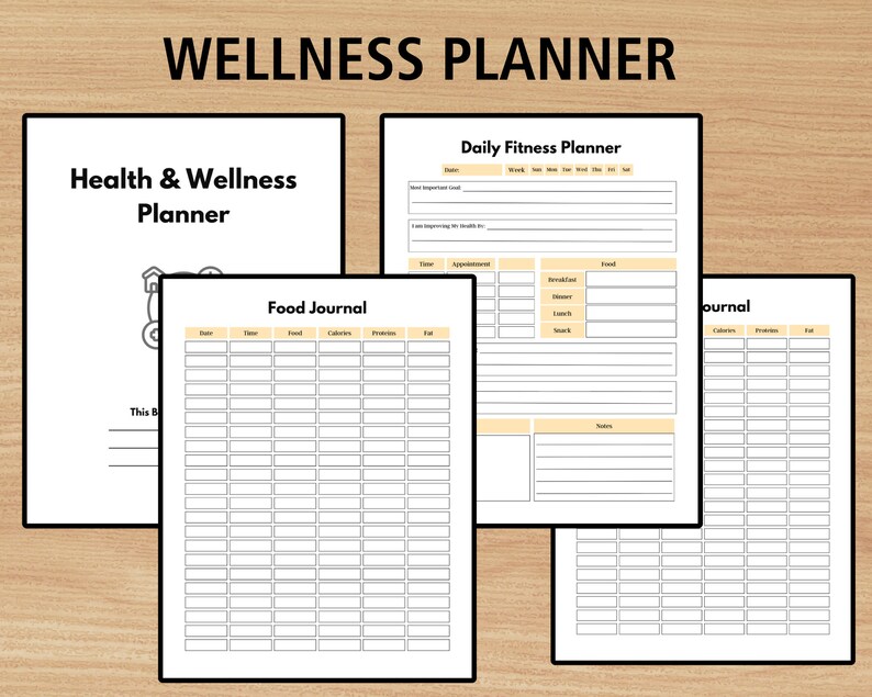 Wellness Planner, Self Care Journal, Mental Health Tracker, Habit and ...