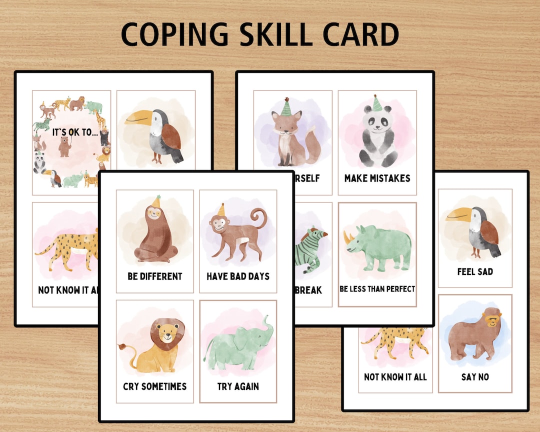Coping Strategies Cards: Mental Health Therapy Tools, Calm Down Corner ...