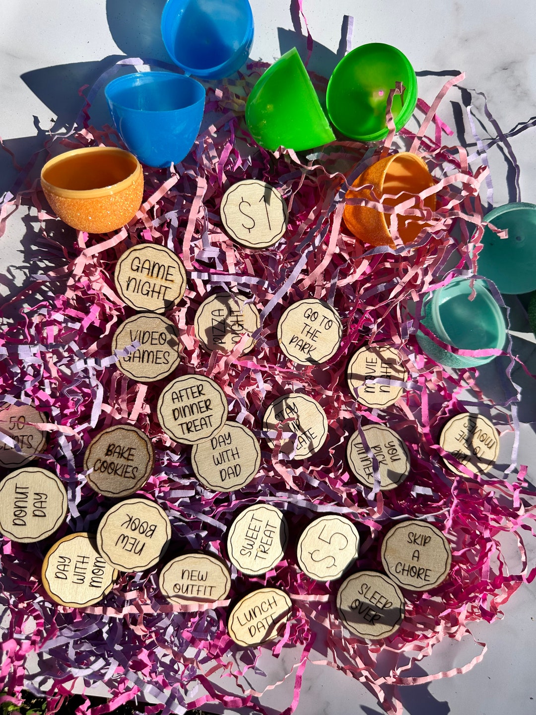 Easter Egg Token, Kids Chore Token, Easter Basket Tokens, Reward Jar ...