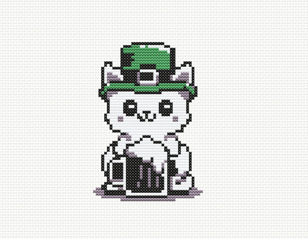 Lepricat, Cute Cat, St Patrick's Day, Stout, Guinness, Beer, Green ...