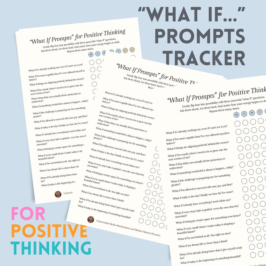What If... Prompts for Positive Thinking | Instant Download ...