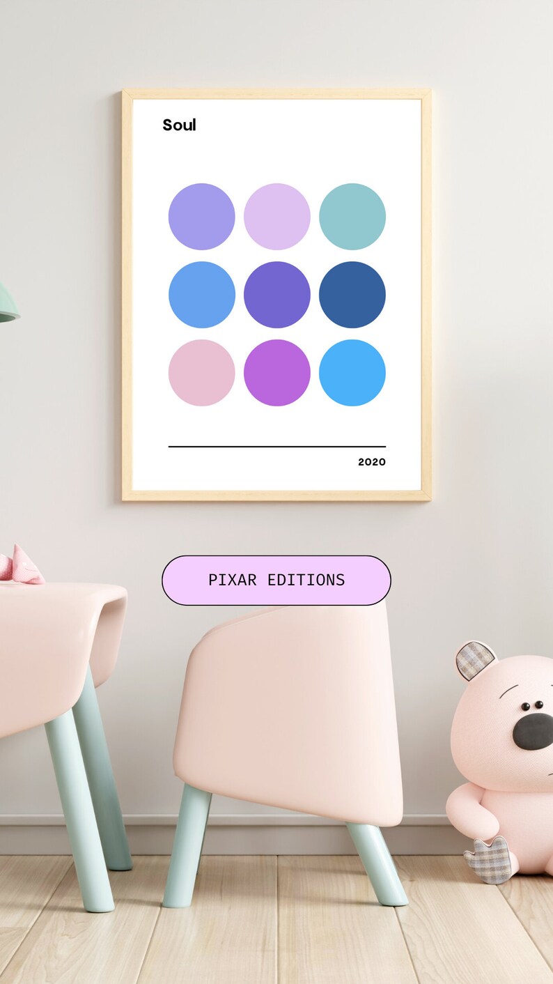 Pixar Finding Nemo I Minimalist Colour Palette Print Alternative Movie ...