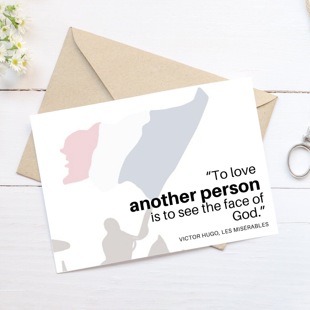 Les Miserables Cast Gift Card Printable Download JPEG, PNG, PDF 14.8cm ...