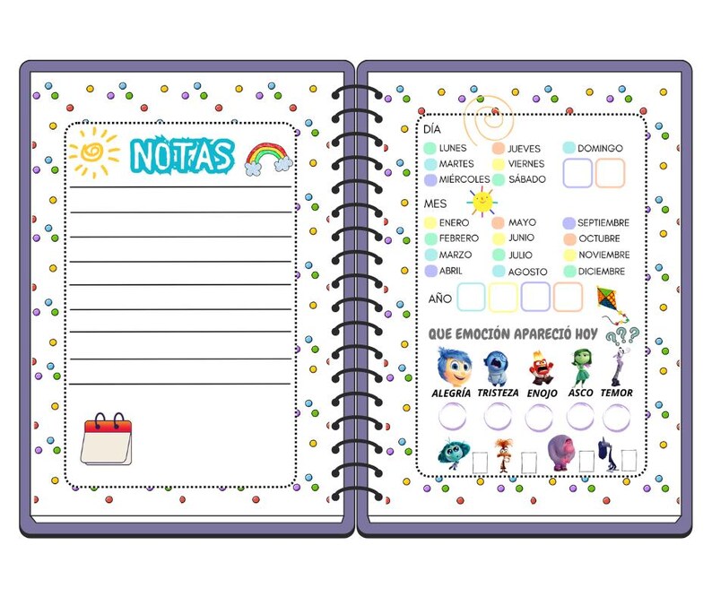 Emotions Diary for Kids. Digital to Edit in Canva - Etsy