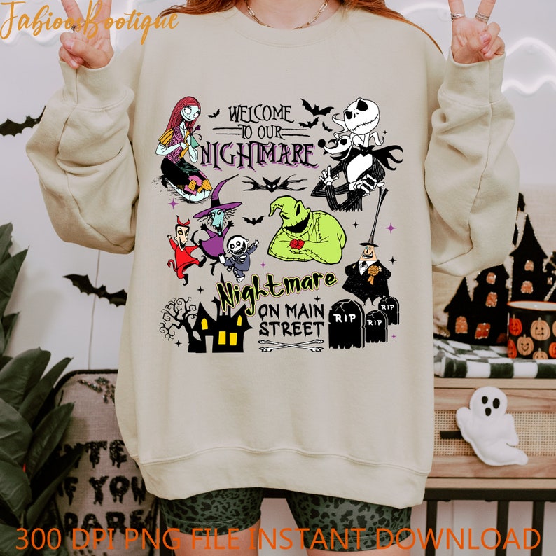 Welcome to Our Nightmare Png, Retro Nightmare on Main Street Png ...