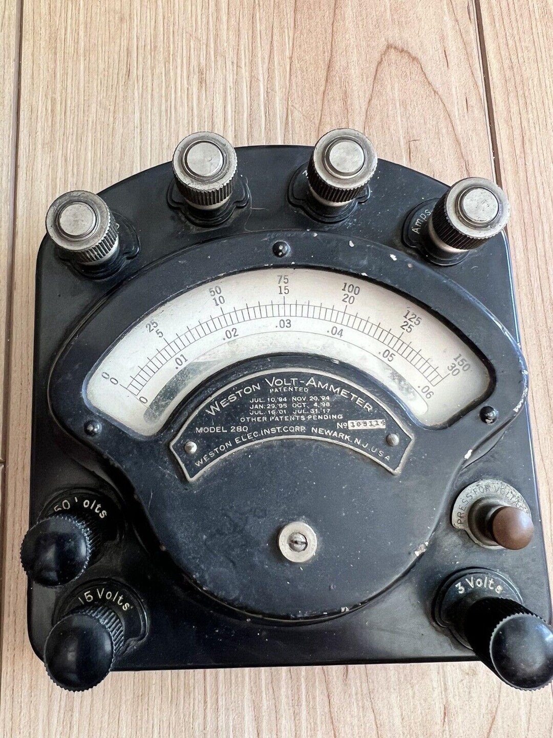 Weston Model 280 Volt Ammeter Steampunk Diesel Punk WW1 Era Not Tested ...