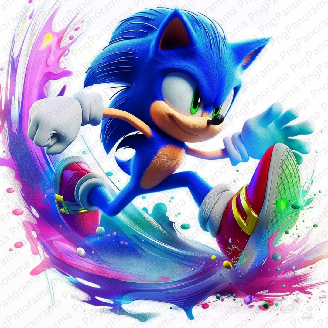 Sonic the Hedgehog PNG, Sublimation Design, Sonic Png, Transparent ...