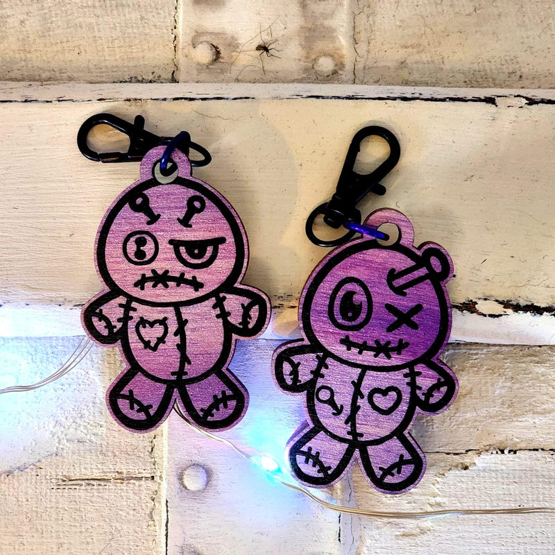 Wood Doll Keychain - Etsy