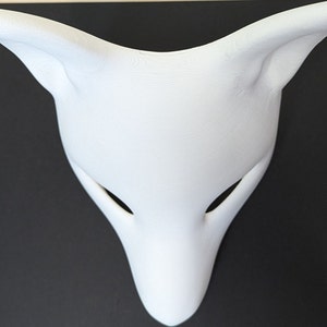 Therian Fox Mask Base - Masquerade Kitsune Mask - Etsy
