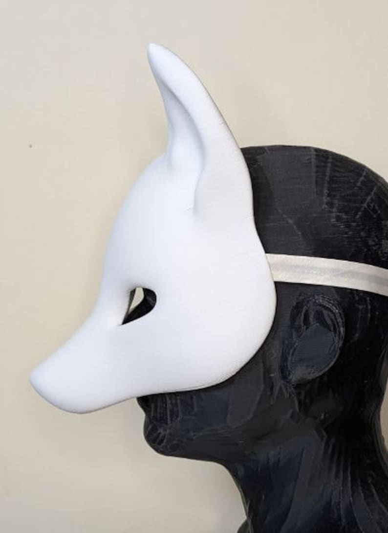 Therian Fox Mask Base - Masquerade Kitsune Mask - Etsy