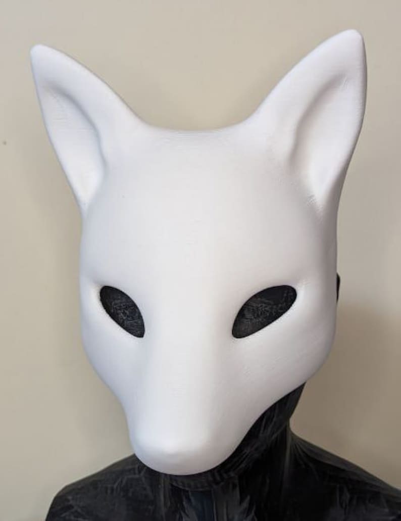 Therian Fox Mask Base - Masquerade Kitsune Mask - Etsy