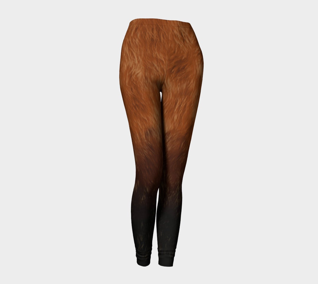 Red Fox Fur Quadrobics Leggings - Etsy