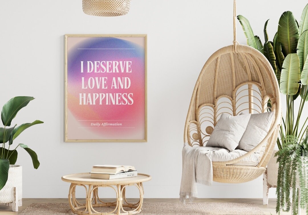 Printable Affirmation Wall Art, Daily Affirmation Decor, Motivational ...