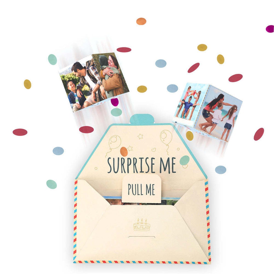 Custom Birthday Exploding Box Card Personalized Confetti Surprise ...