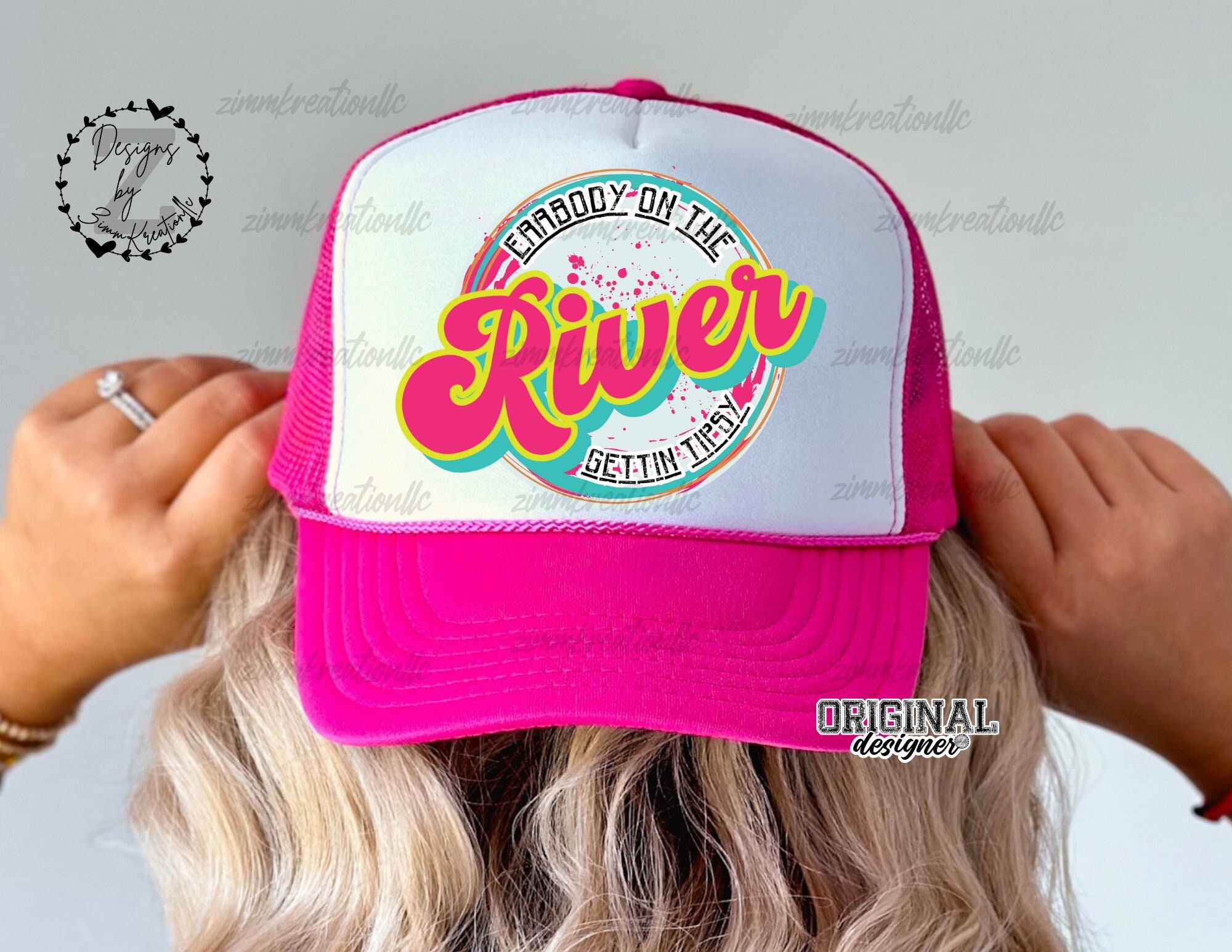 Errbody on the River Getting Tipsy Trucker Hat Design DIY Trucker Hat ...