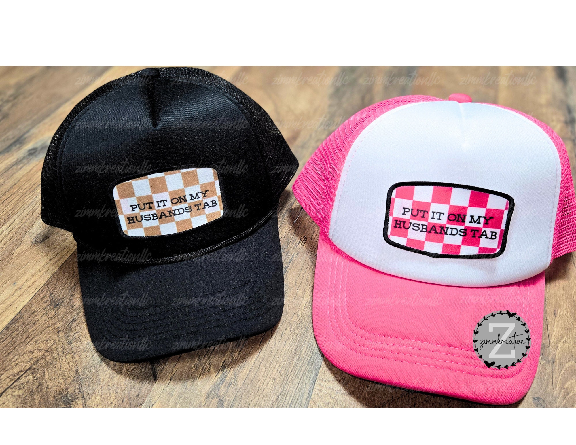 Put It on My Husband's Tab Trucker Hat Funny Trucker Hat Custom Trucker Hat Personalized Foam ...