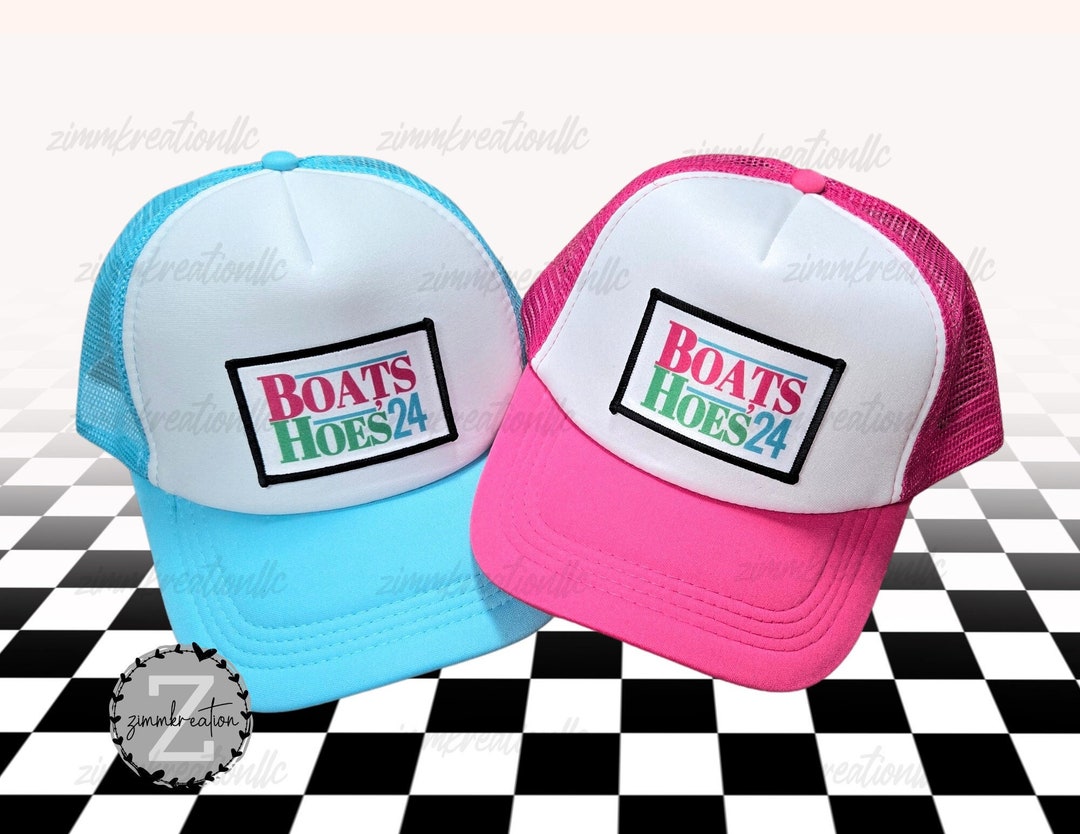 Boats Hoes 24 Trucker Hat Trendy Foam Day Drinking Trucker Hat Float ...