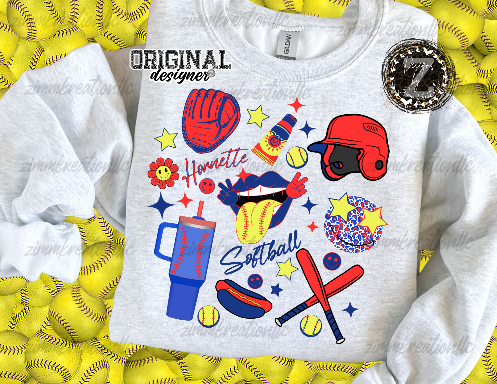CUSTOM Softball Your Team Logo Color Design Team Digital Download ...