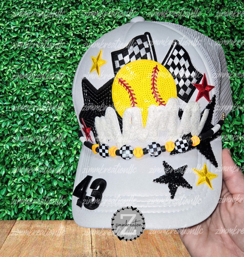 Trucker Hat Softball Baseball Mama Hat Softball Mom Hat Trendy Hats Hat ...