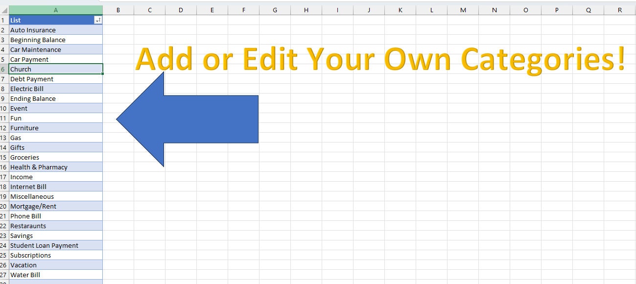 January - December - Budget Excel Template - Etsy