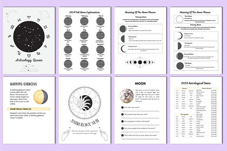 Editable 2024 Moon Astrology Planner Graphics,gifts for Girlfriend,1 ...