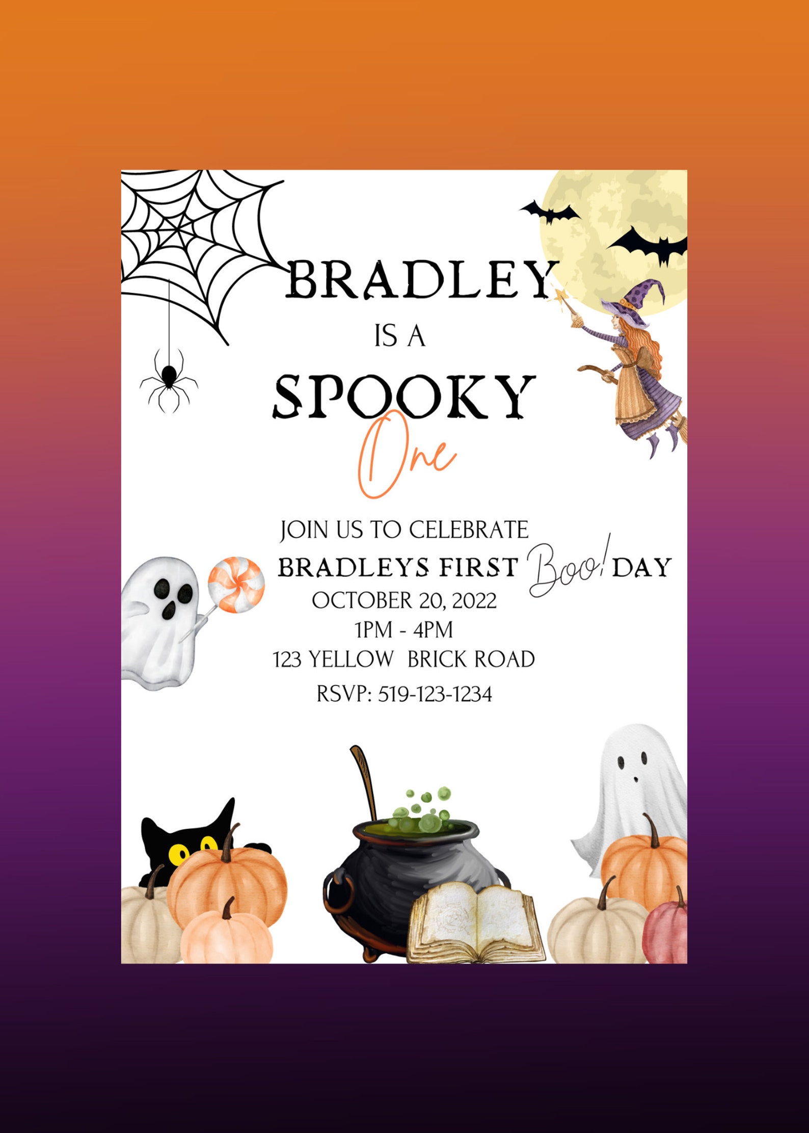 First Boo Day L Instant Digital Download L Editable Template L ...