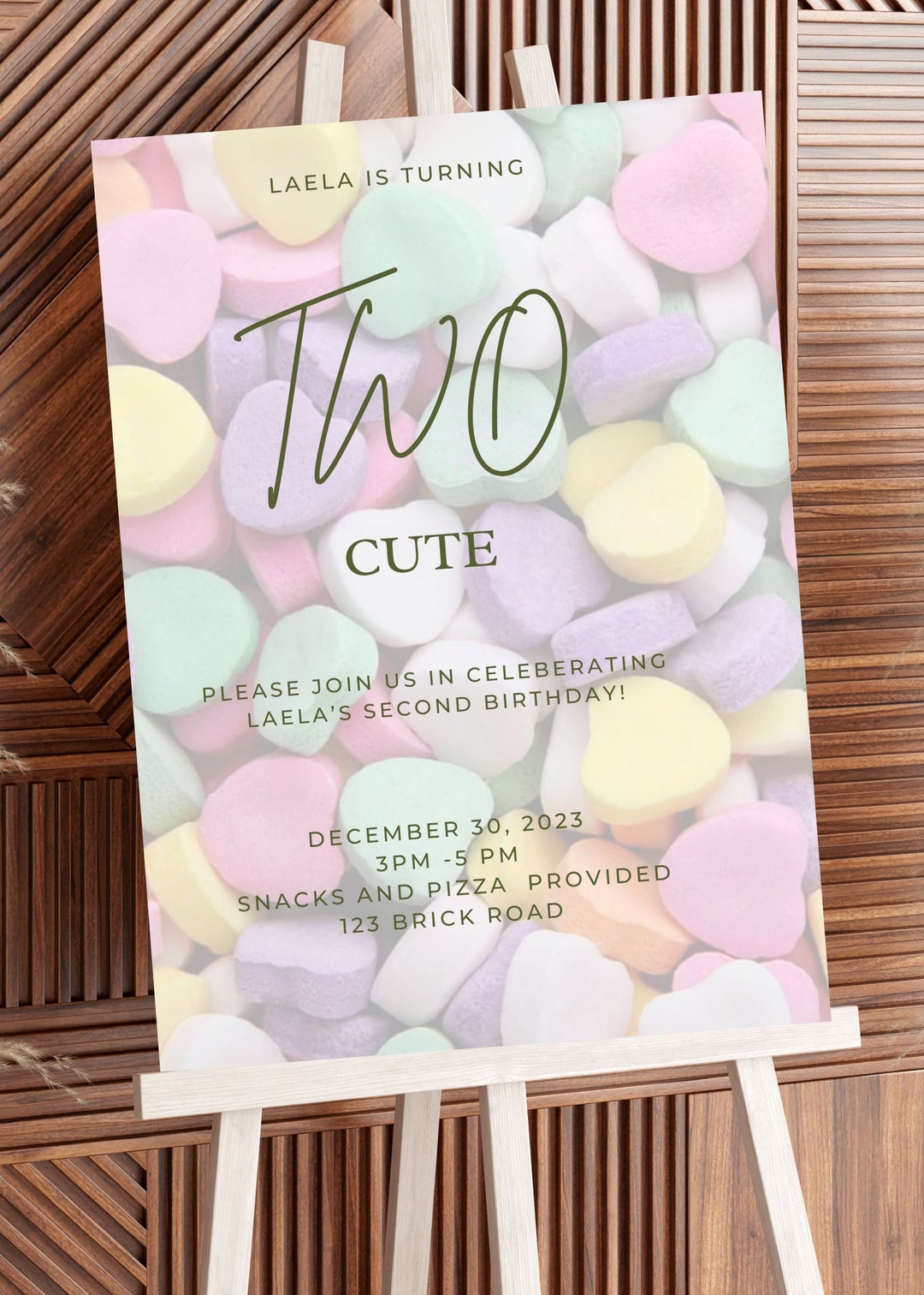 Editable Two Cute Birthday Digital Canva Invitation Template, Two Cute ...
