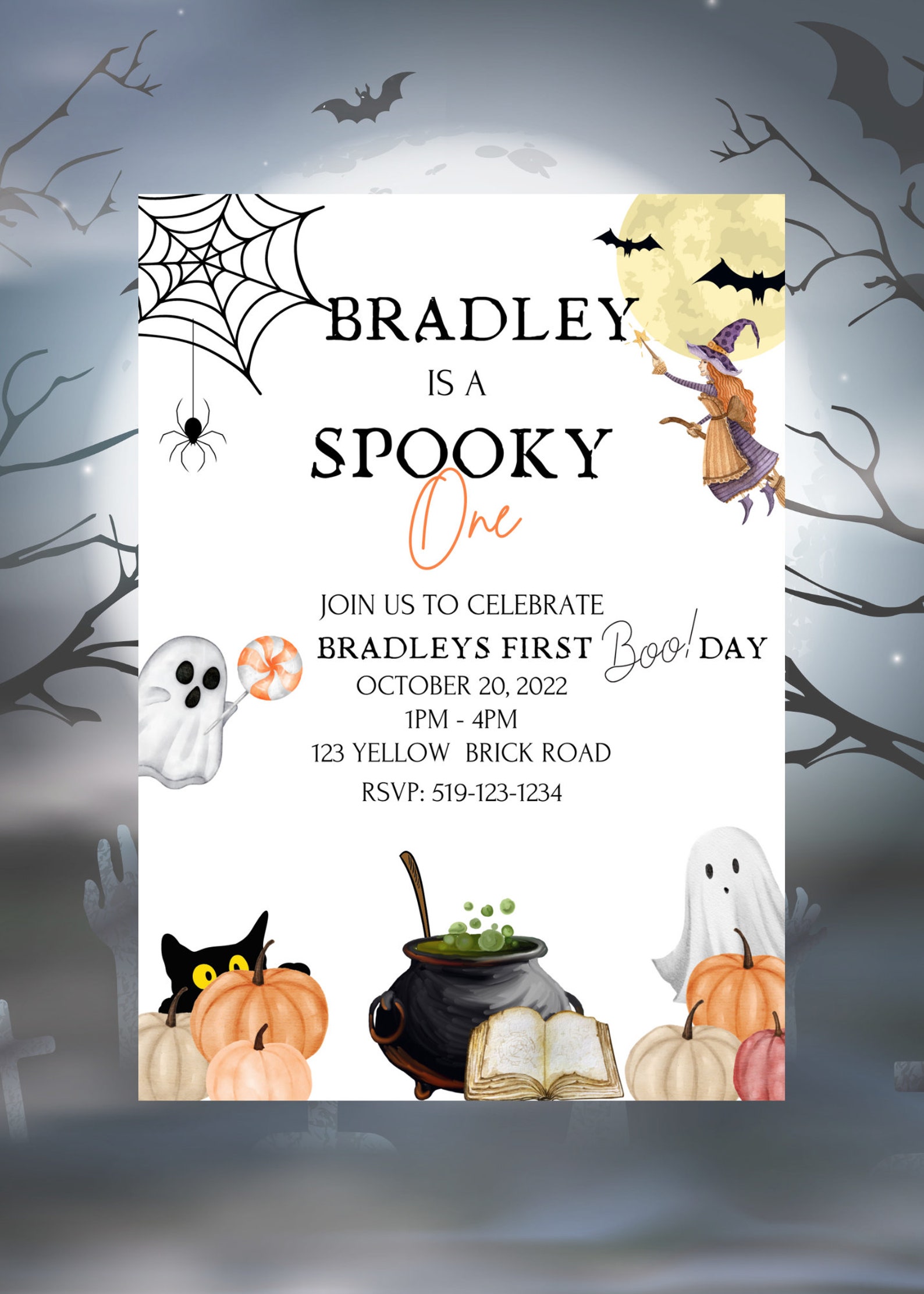 First Boo Day L Instant Digital Download L Editable Template L ...