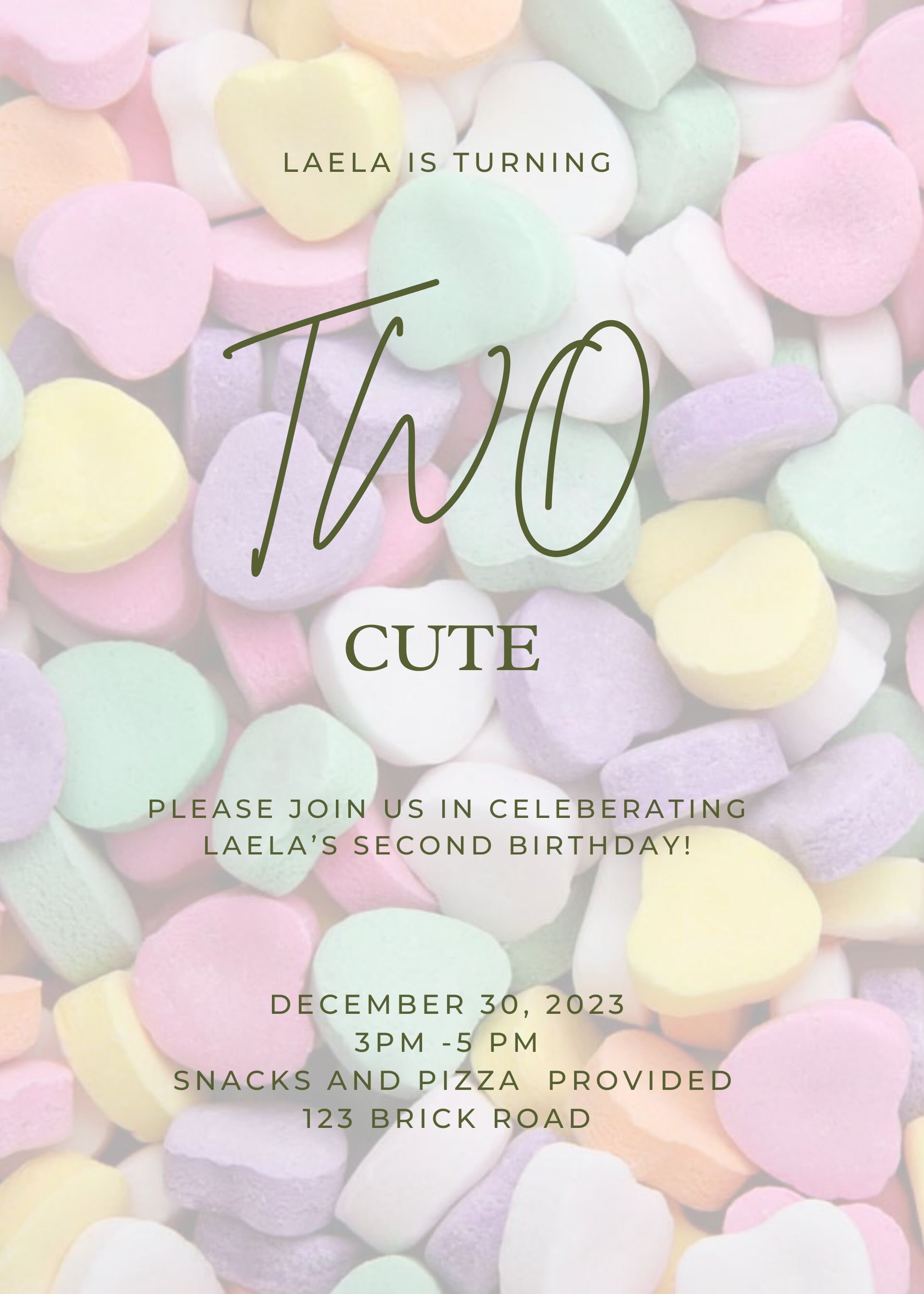 Editable Two Cute Birthday Digital Canva Invitation Template, Two Cute ...