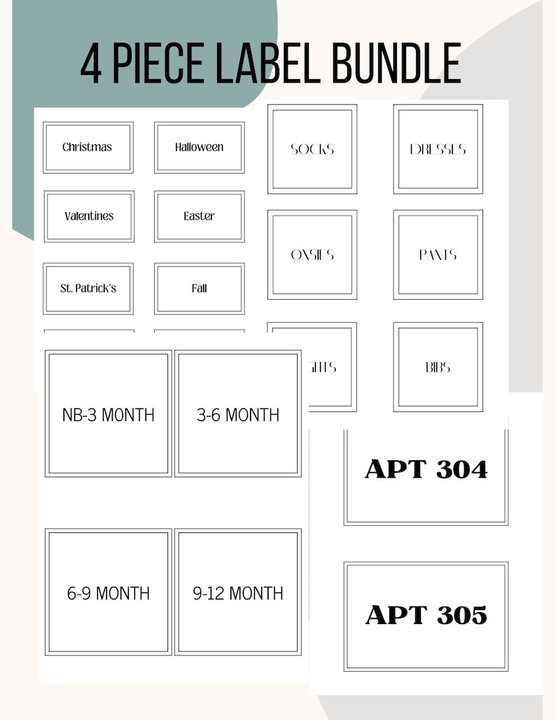Minimal Printable and Editable Home Labels| Edit in Canva | Labels ...