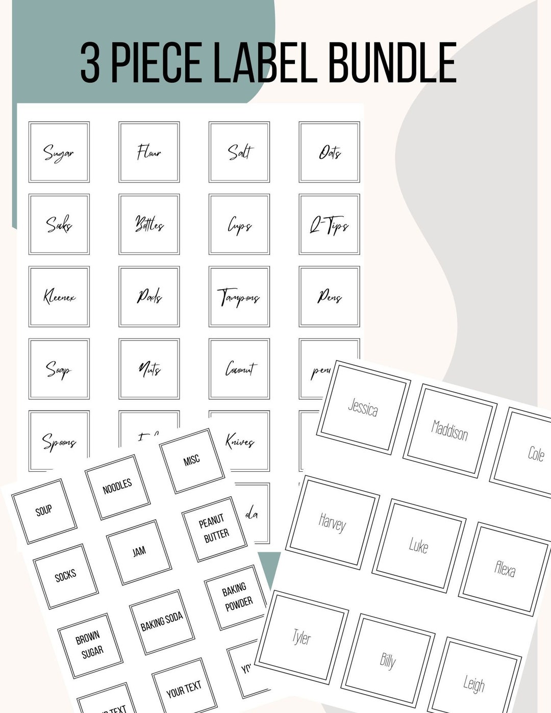 Minimalist Printable and Editable Home Labels| Edit in Canva| Labels ...