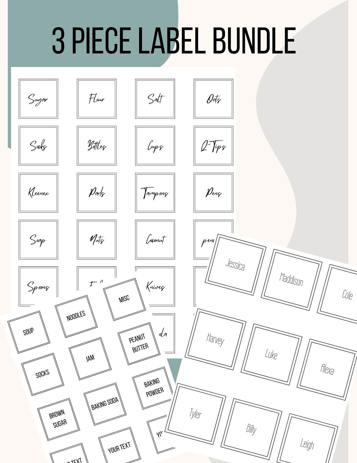 Minimalist Printable and Editable Home Labels| Edit in Canva| Labels ...