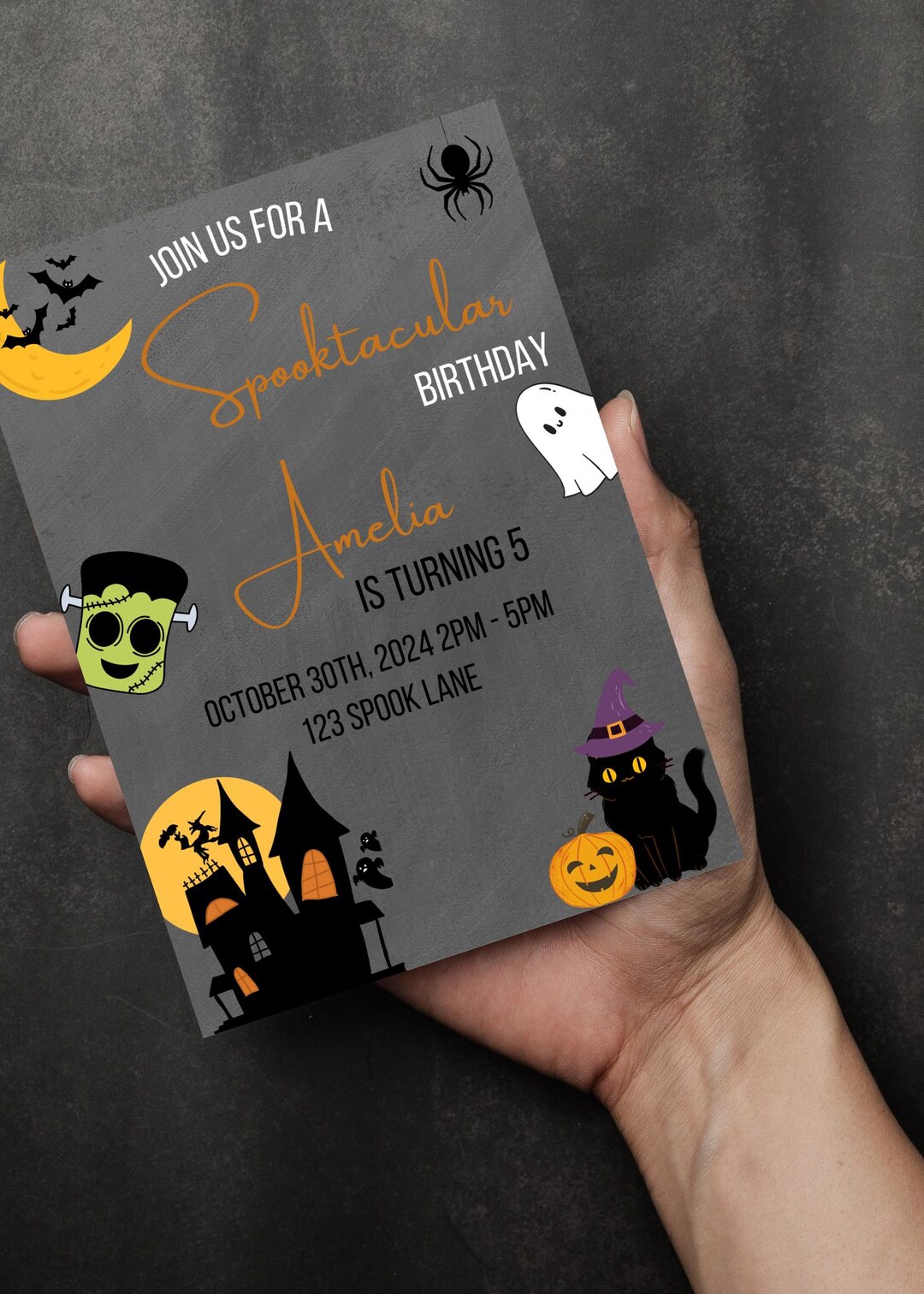 Spooktacular Birthday L Digital Download L Editable L Halloween L ...