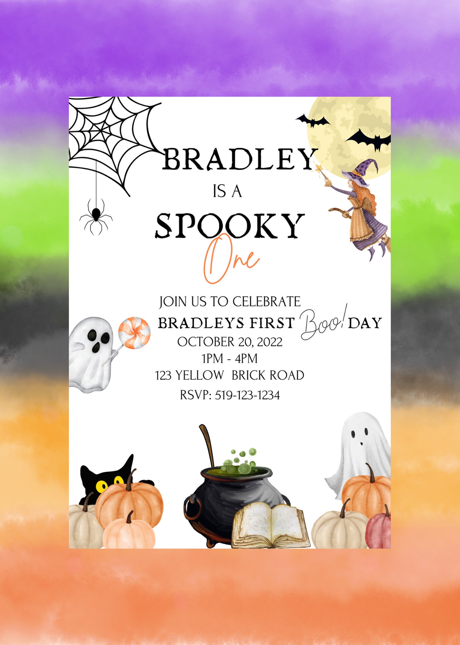 First Boo Day L Instant Digital Download L Editable Template L ...