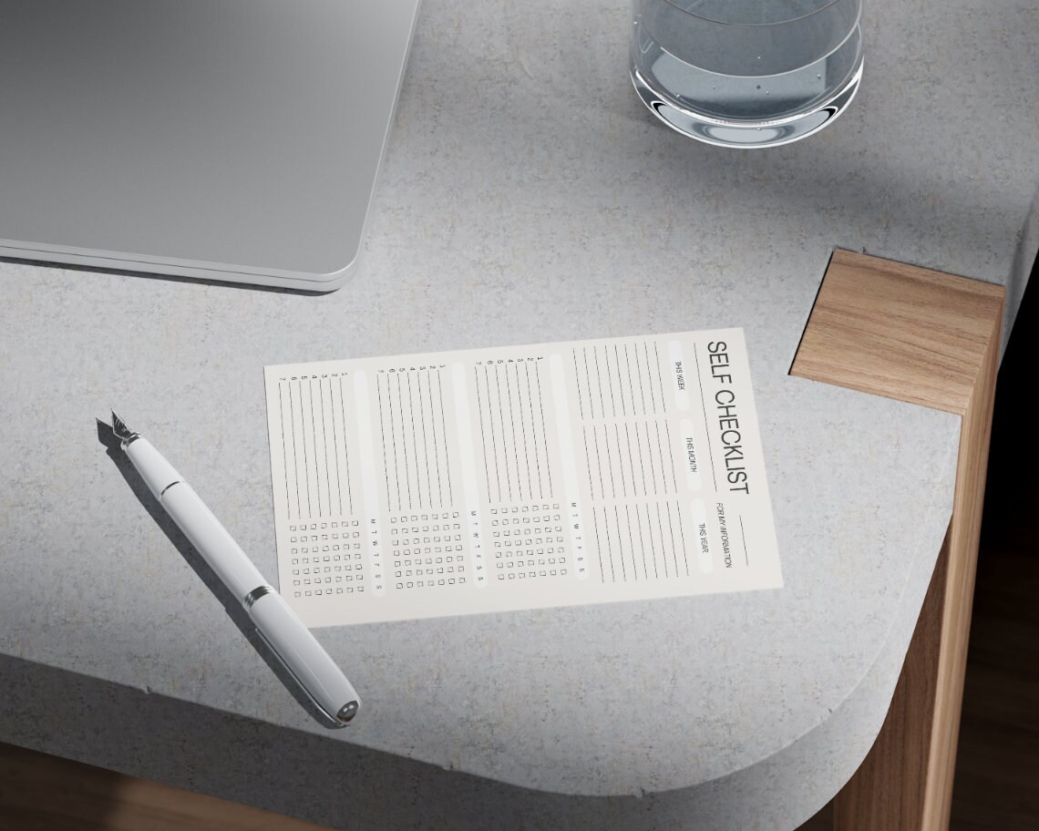 Editable Printable Fillable Digital Checklist Weekly Daily Yearly your ...