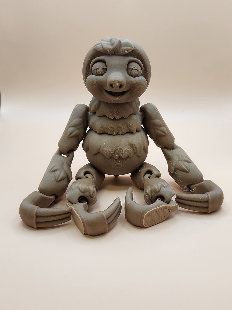 3D Printed Sloth Hanging From Tree Cute Desk Decoration Flexifactory ...