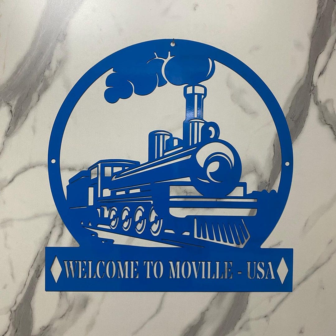 Personalized Railroad Metal Wall Sign, Custom Train Metal Wall Decor ...